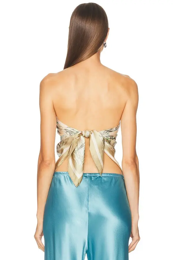ALEMAIS Scout Silk Scarf In Beige