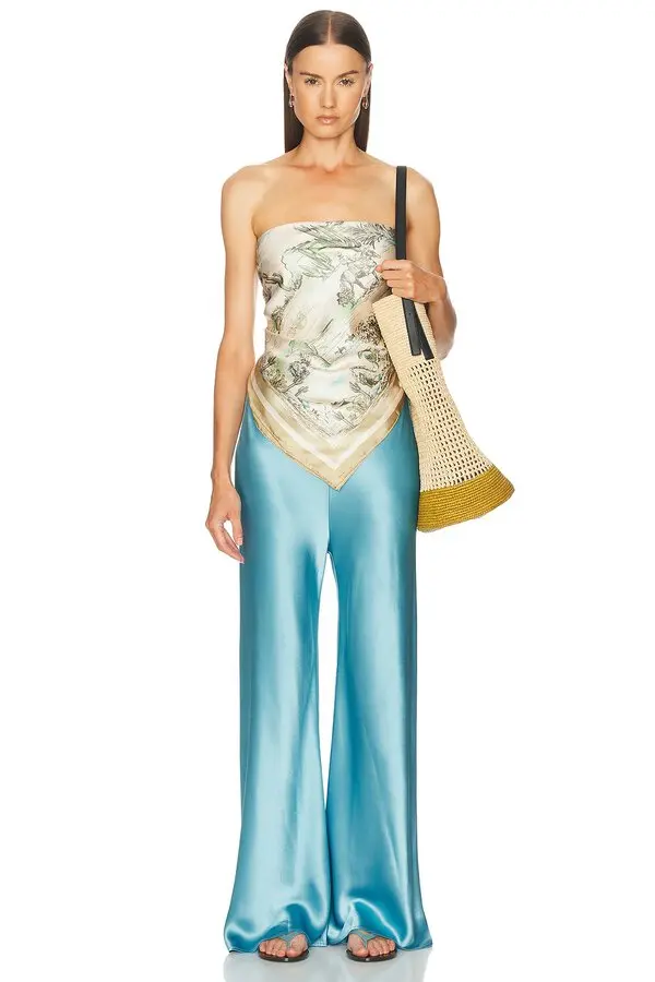 ALEMAIS Scout Silk Scarf In Beige
