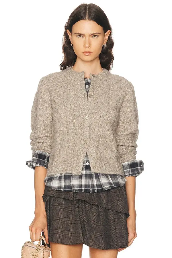 Acne Studios Kunch Cotton Flannel Cardigan