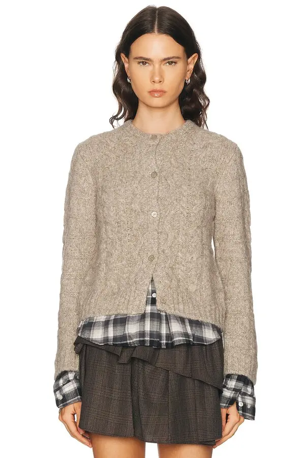 Acne Studios Kunch Cotton Flannel Cardigan