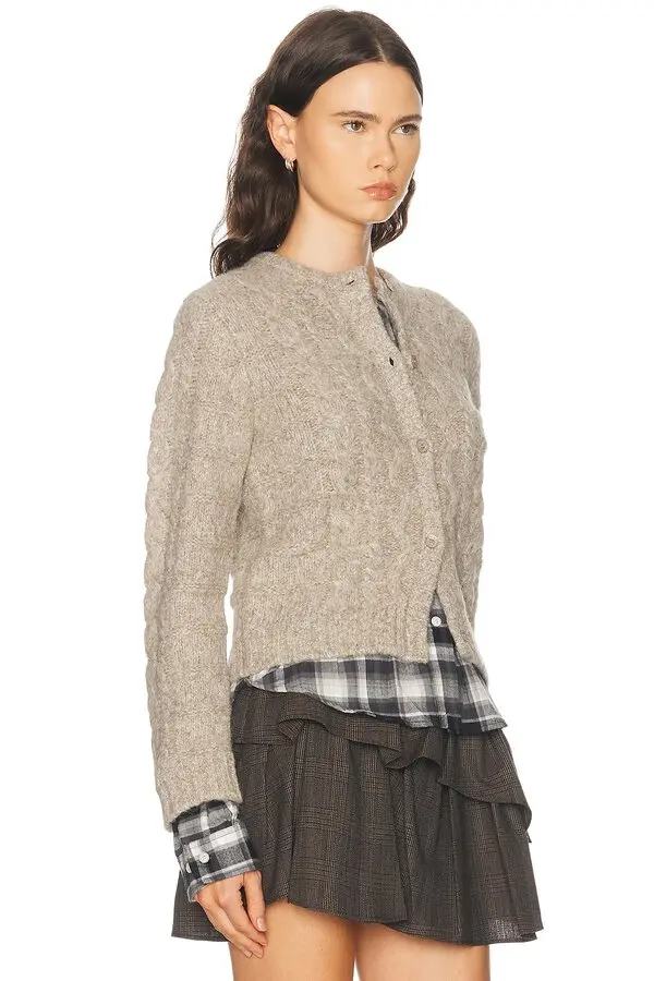 Acne Studios Kunch Cotton Flannel Cardigan