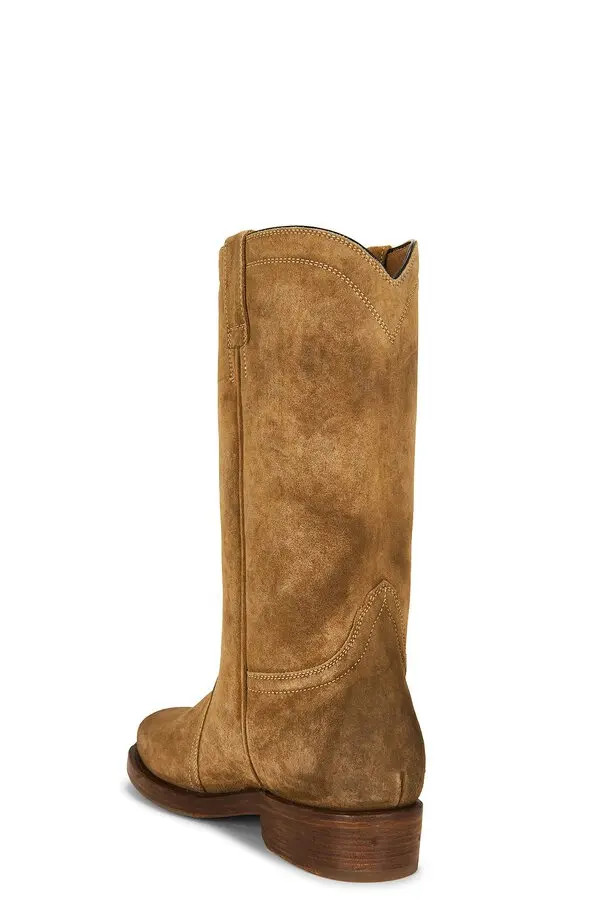 JIL SANDER Bruce Boot In Tan - Walnut