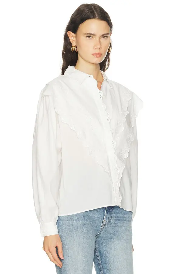FRAME The Poplin Equestrian Shirt