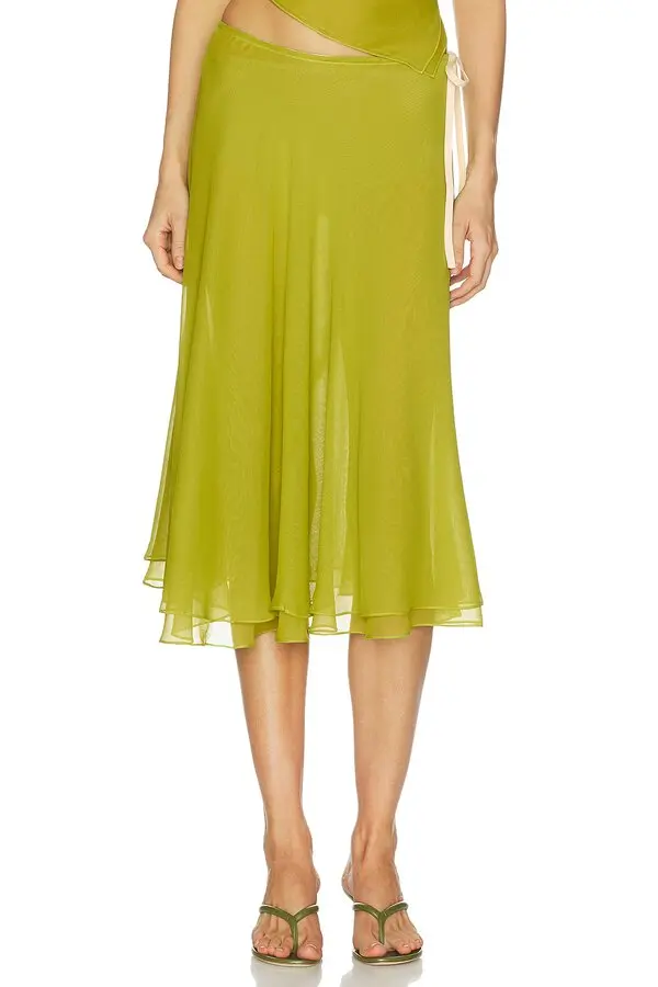 TAE PARK Flowy Chiffon Skirt