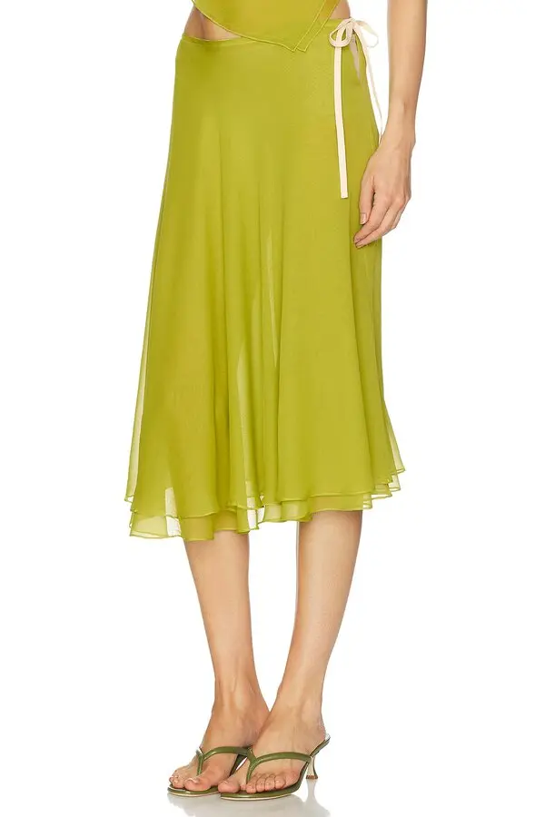 TAE PARK Flowy Chiffon Skirt