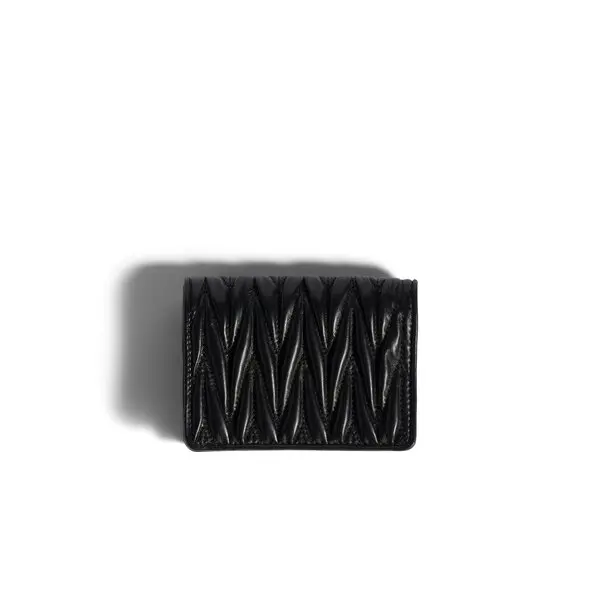 Miu Miu Small Matelassé Nappa Leather Wallet