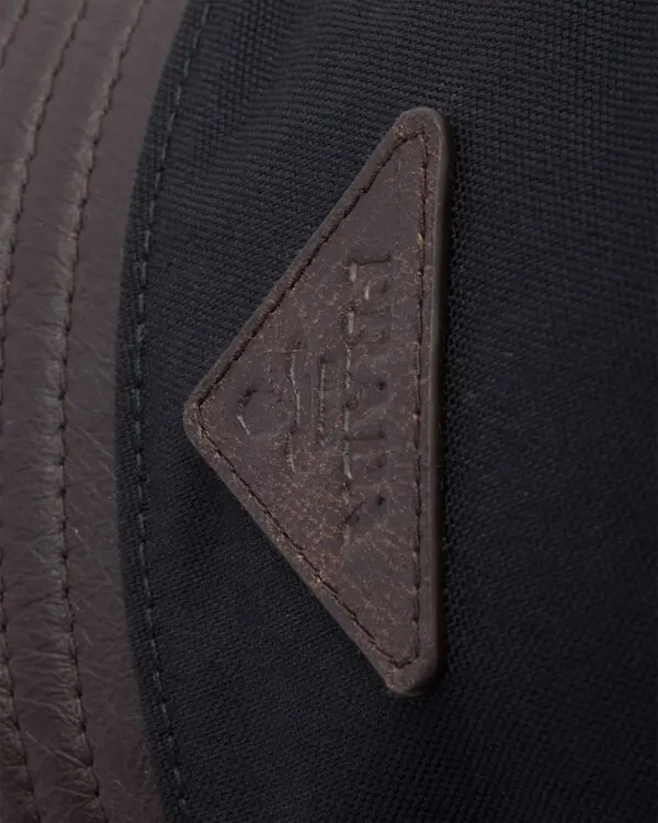 Prada Technical Cotton And Leather Bucket Hat