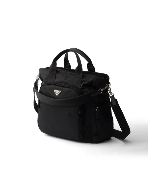 Prada Re-nylon And Saffiano Leather Tote Bag
