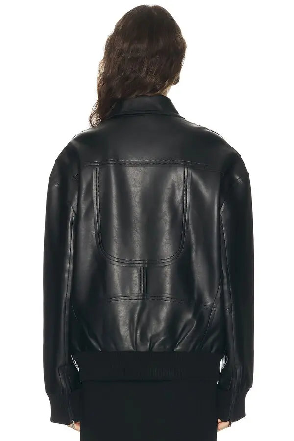 Norma Kamali Oversized Classic Zip Front Jacket