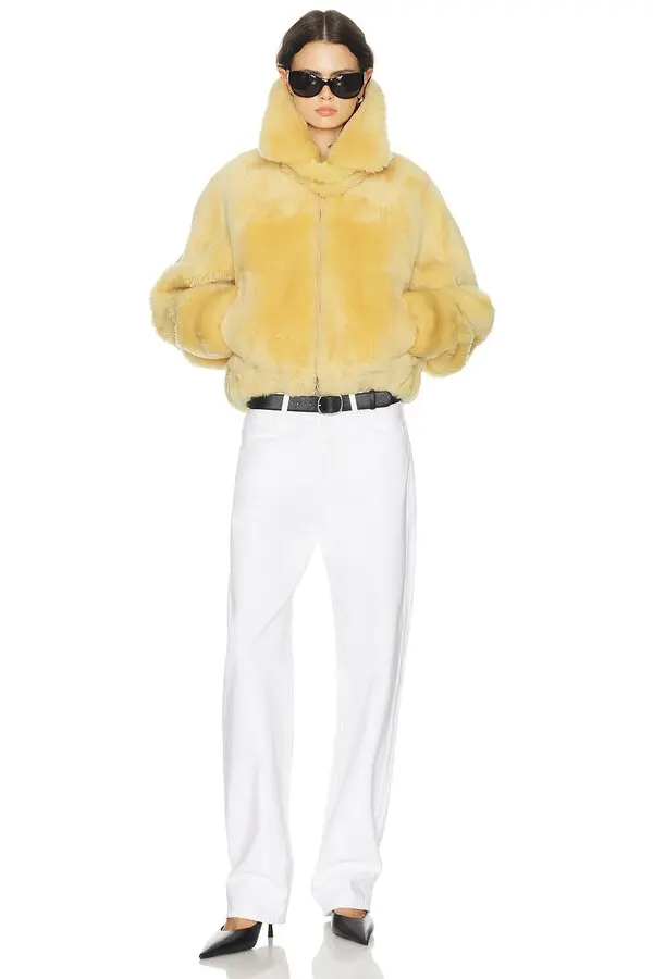 Helmut Lang Shearling Bomber Jacket