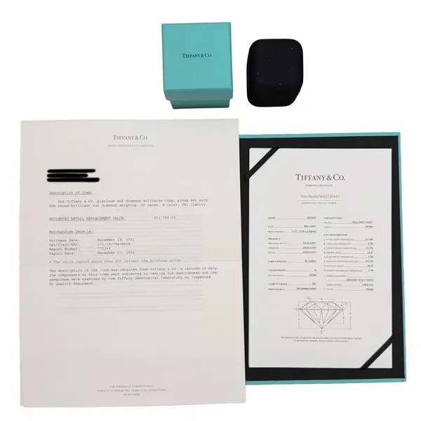 Tiffany & Co. 0.92 Ct Round Brilliant Diamond Engagement Ring