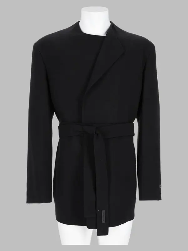 Fear Of God Giacca In Lana Con Cintura - Black