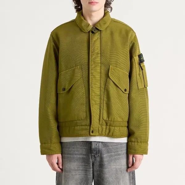 Stone Island Dense Oxford Nylon-tc Bomber Jacket