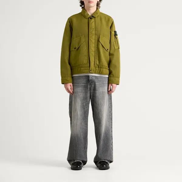 Stone Island Dense Oxford Nylon-tc Bomber Jacket