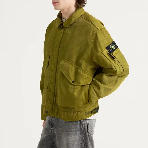 Stone Island Dense Oxford Nylon-tc Bomber Jacket