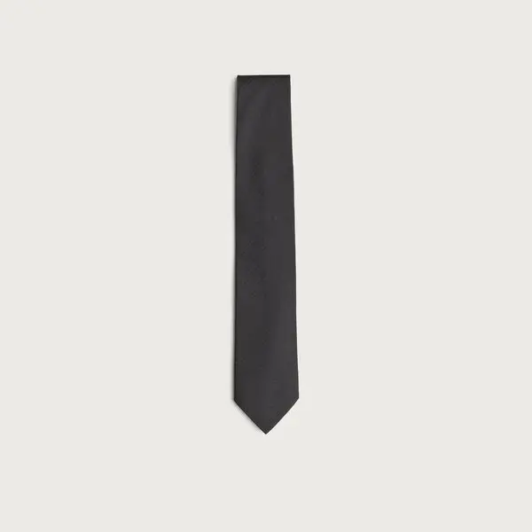 MFPEN Banquet Herringbone Tie - Black Herringbone
