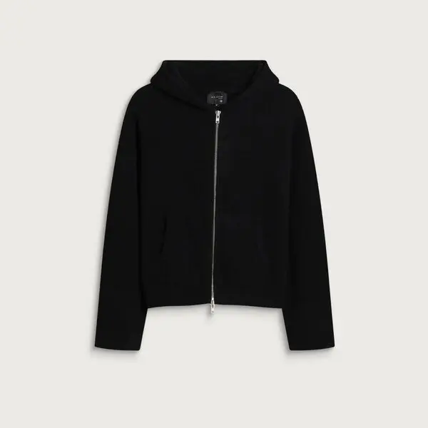 BEACH BRAINS Knit Zip Hood - Black