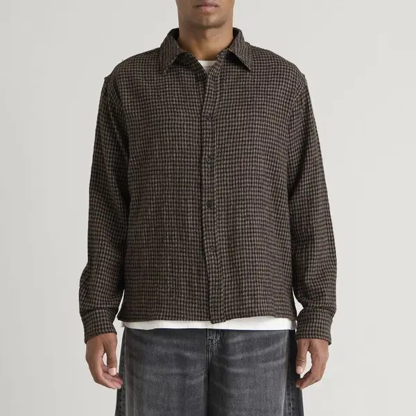 BEACH BRAINS Hold Micro Check Shirt