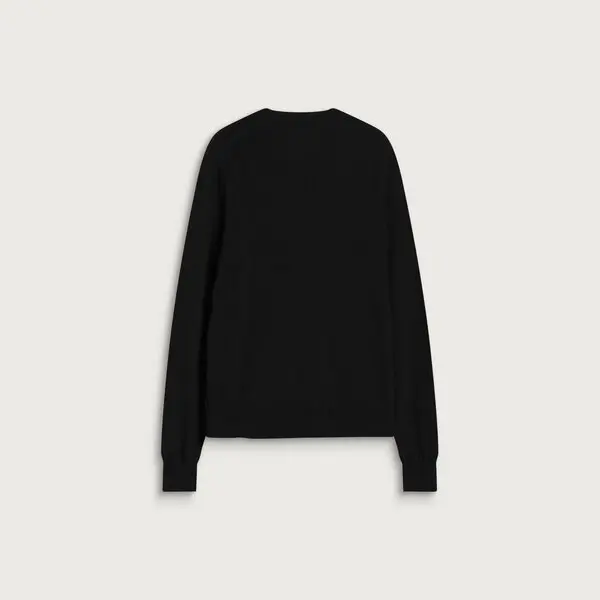 Play Comme Des Garcon Pink Heart V Neck Jumper - Black
