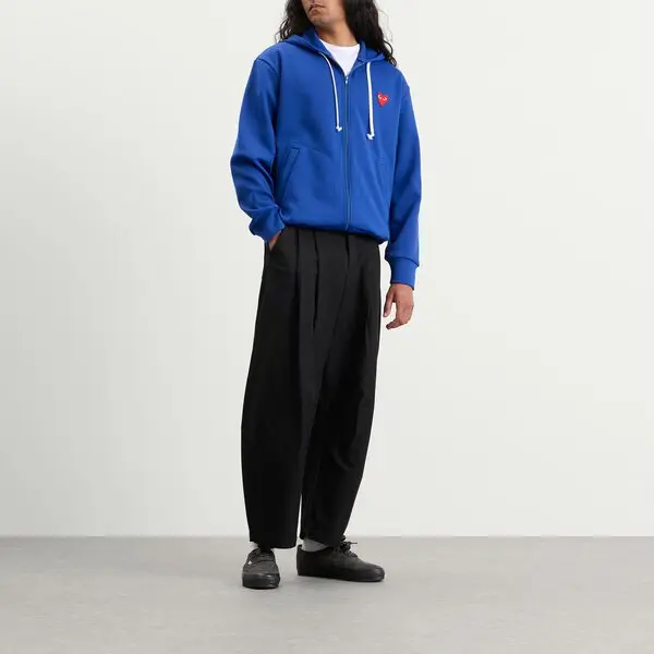 Play Comme Des Garcon Red Heart Zip Hoodie
