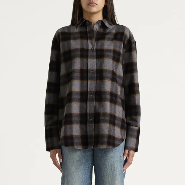 RÓHE Flannel Check Overshirt