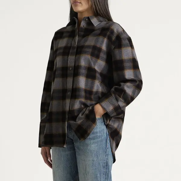 RÓHE Flannel Check Overshirt