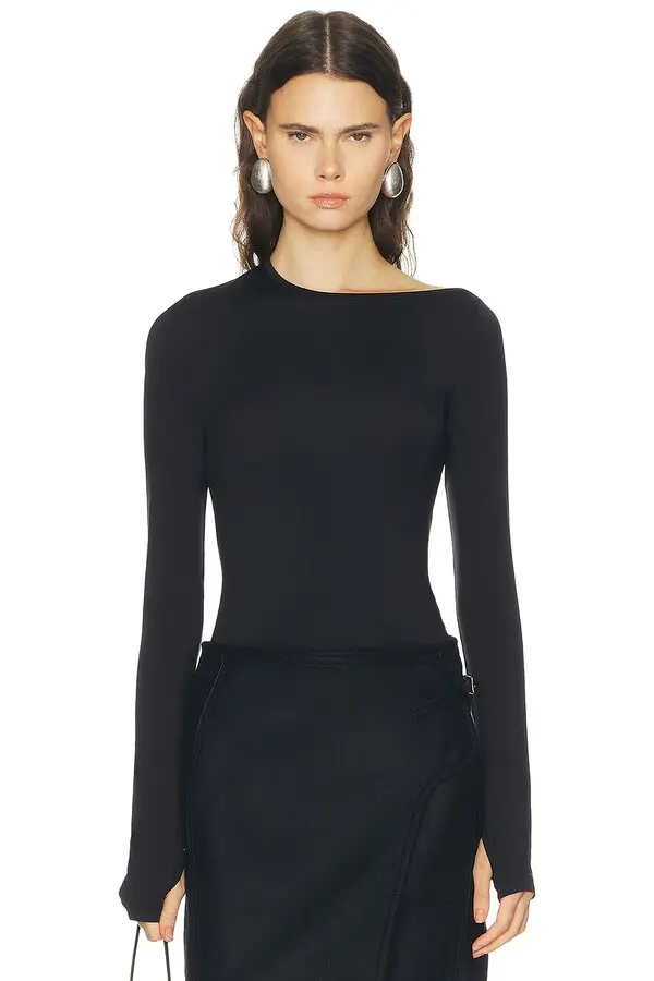 Helmut Lang Asymmetrical Cutout Top