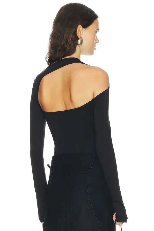 Helmut Lang Asymmetrical Cutout Top - Black