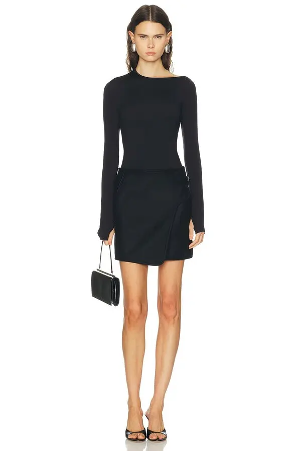 Helmut Lang Asymmetrical Cutout Top - Black