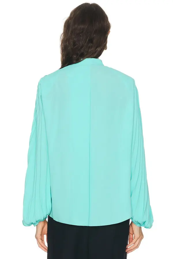 TOM FORD Crepe De Chine Sunray Plisse Lavalliere Shirt