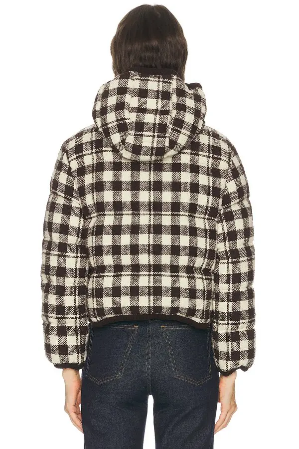 Moncler Abstraction Jacket In Brown - Brown Check