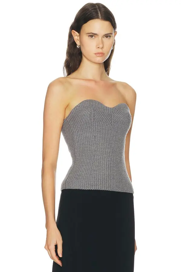 JIL SANDER Strapless Knit Top