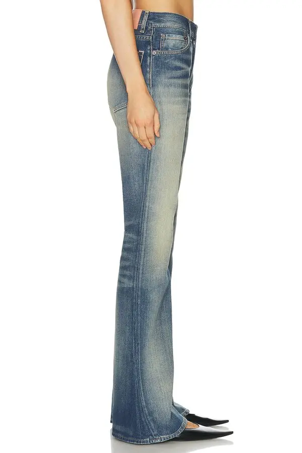 Acne Studios 2025f Bootcut Leg In Blue - Mid Blue