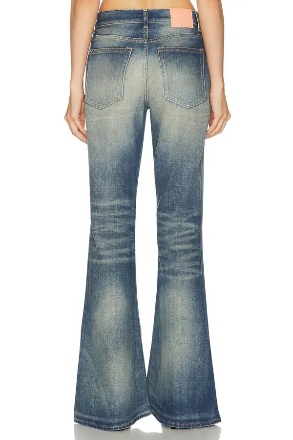 Acne Studios 2025f Bootcut Leg In Blue - Mid Blue