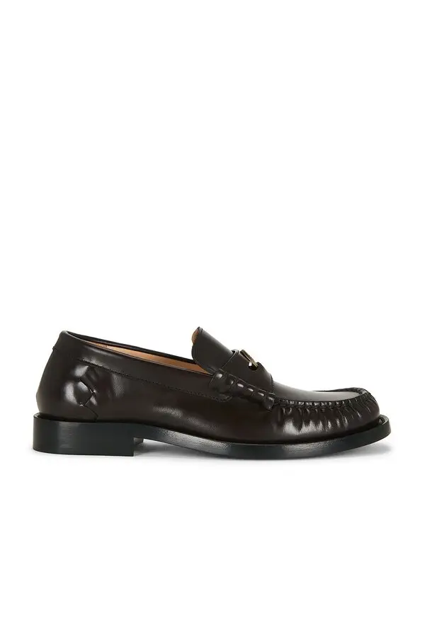 Bottega Veneta Leather Loafer In Brown - Ristretto
