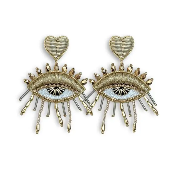 VETKA Dangle Eye Earrings Golden Whisper