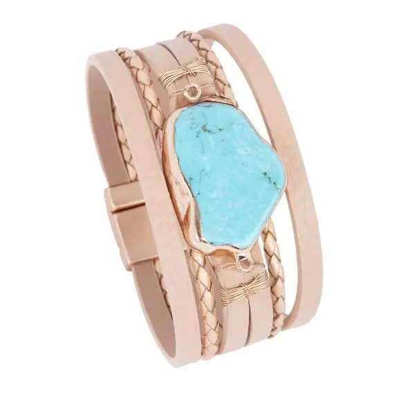 Saachi Braided Turquoise Bracelet - Green
