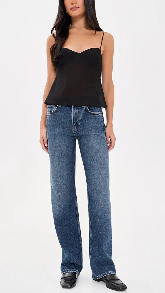 REFORMATION Miles Stretch Straight Jeans