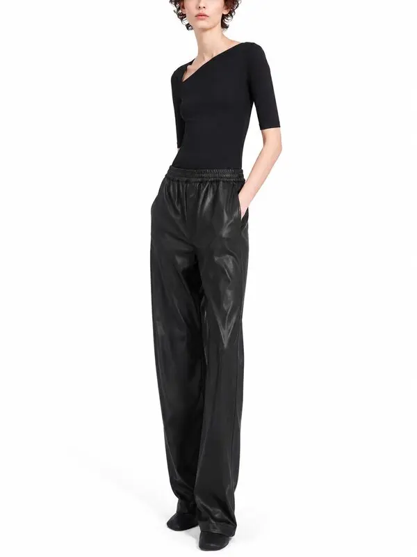 MAISON MARGIELA Pantalone Ampio In Ecopelle