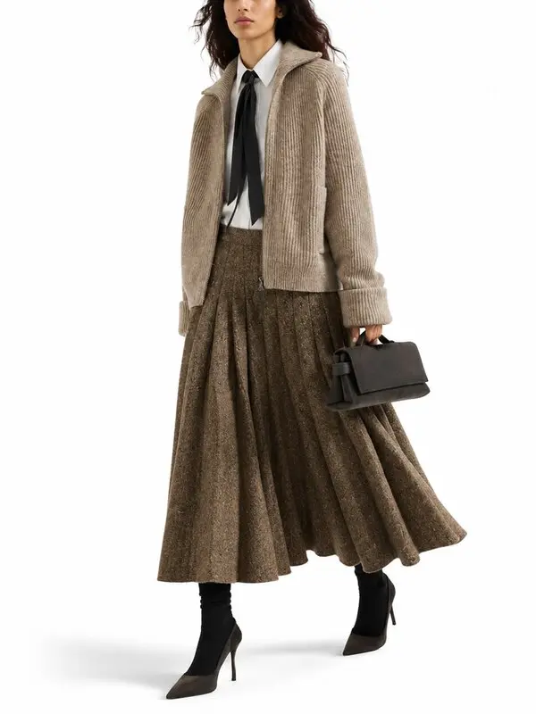 Brunello Cucinelli Cardigan In Cashmere A Coste