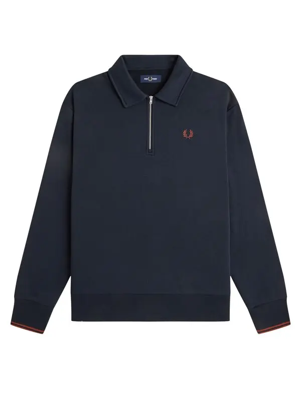 Fred Perry Felpa Con Logo E Zip