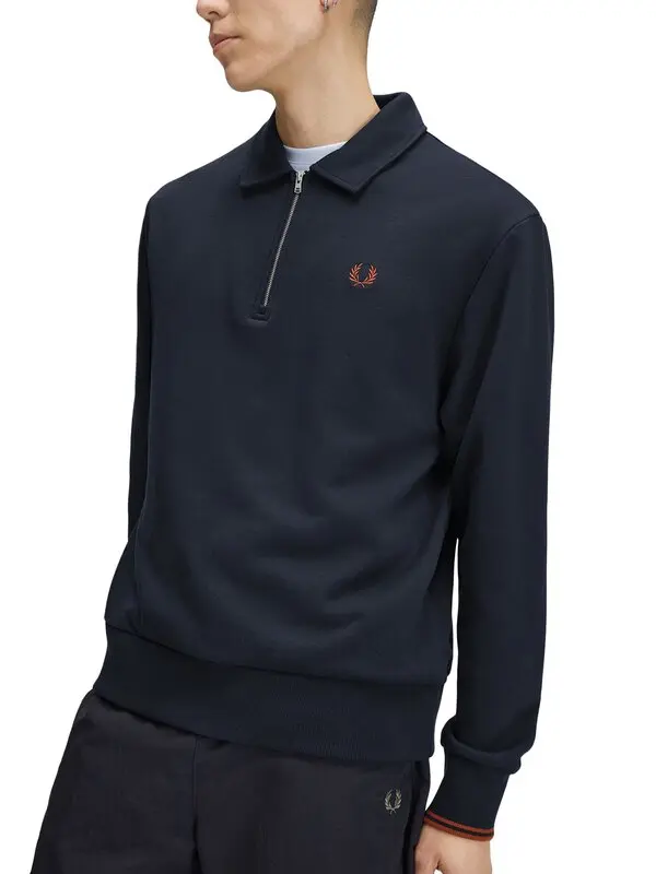 Fred Perry Felpa Con Logo E Zip