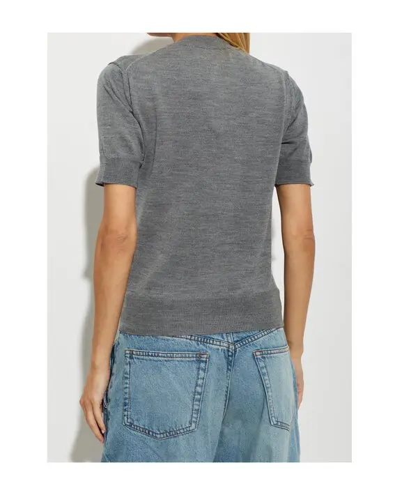 AMI Paris De Coeur Short-sleeve Cardigan
