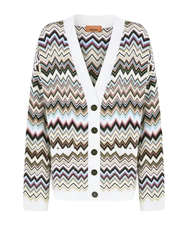 Missoni Zigzag-knit V-neck Cardigan