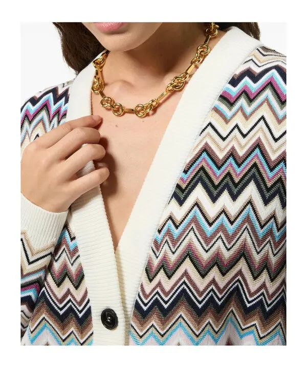 Missoni Zigzag-knit V-neck Cardigan