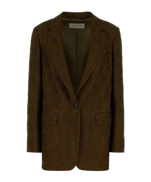 Dries Van Noten Textured Single-breasted Blazer