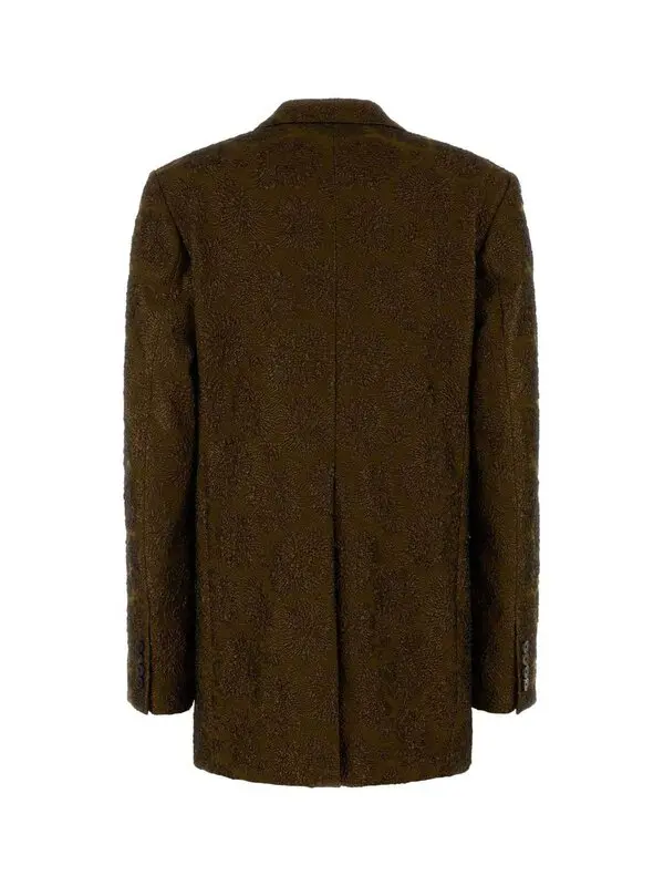 Dries Van Noten Textured Single-breasted Blazer