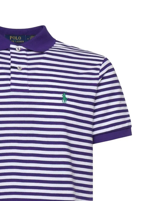 Polo Ralph Lauren Logo Embroidered Striped Polo Shirt