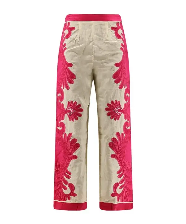 Farm Rio Embroidery Trousers - Nude