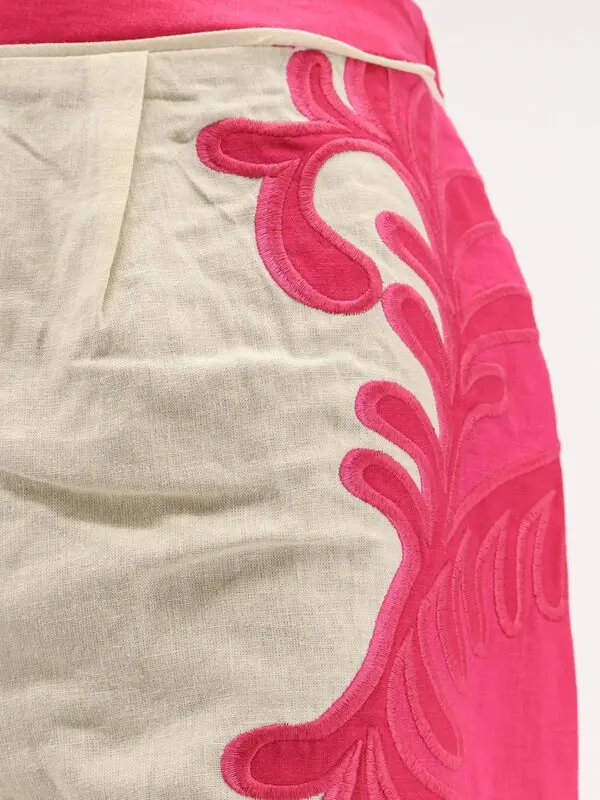 Farm Rio Embroidery Trousers - Nude